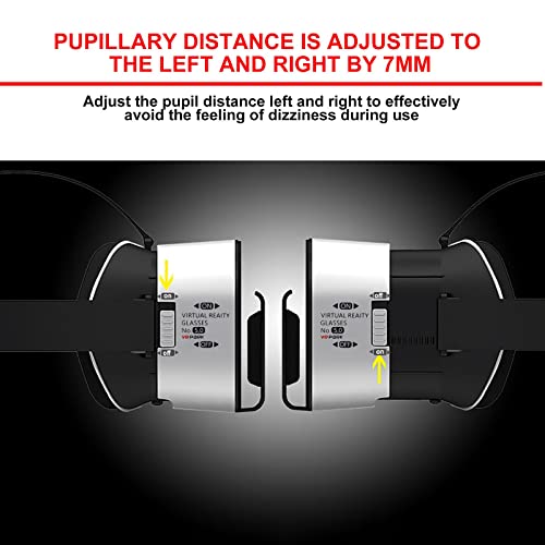 VR Digital Glasses with Gamepad, 3D Glasses Virtual Reality Glasses, with Giant Screen Cinema Effect, Support Myopia Below 800 Degrees, 110 ° Panoramic, for VR Games & 3D Movies