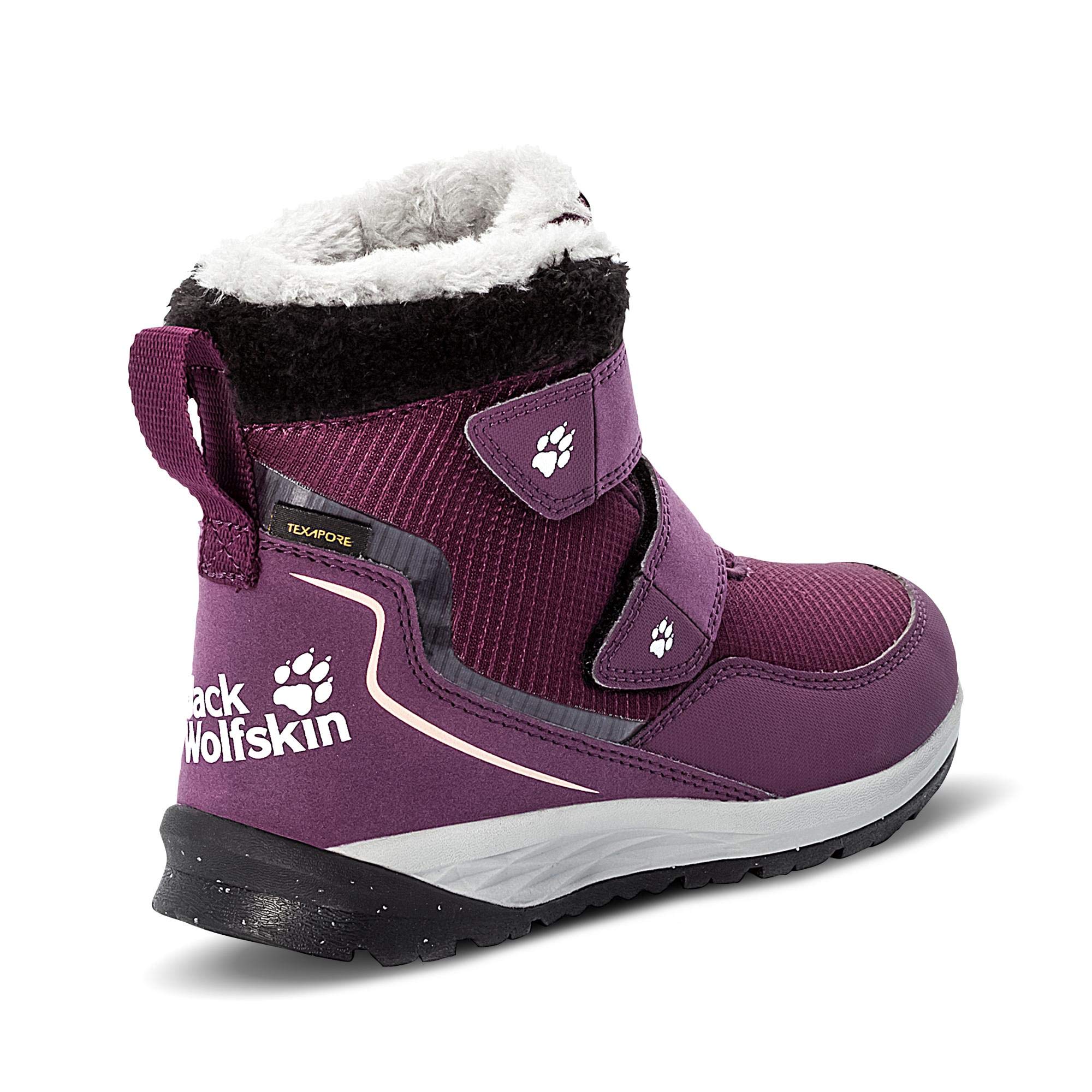 Jack Wolfskin Polar Wolf Texapore Mid Hiking Boots, Purple/Coral, 10 US Unisex Big Kid