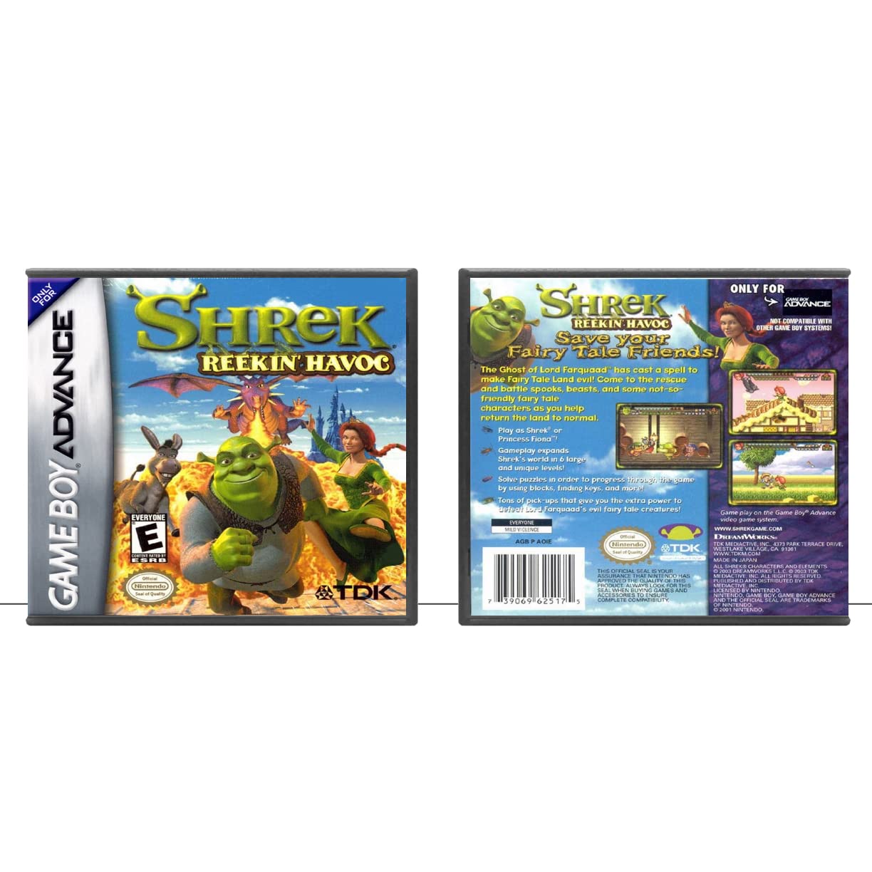 Shrek: Reekin' Havoc | (GBA) Game Boy Advance - Game Case Only - No Game