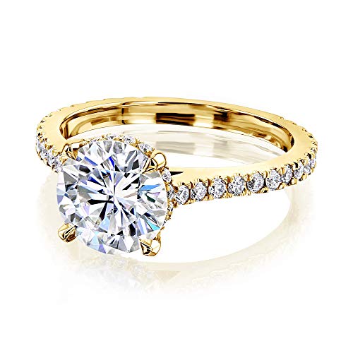 Kobelli 2ct Round Moissanite Fancy Hidden Halo - white-gold / 5.0 G-H