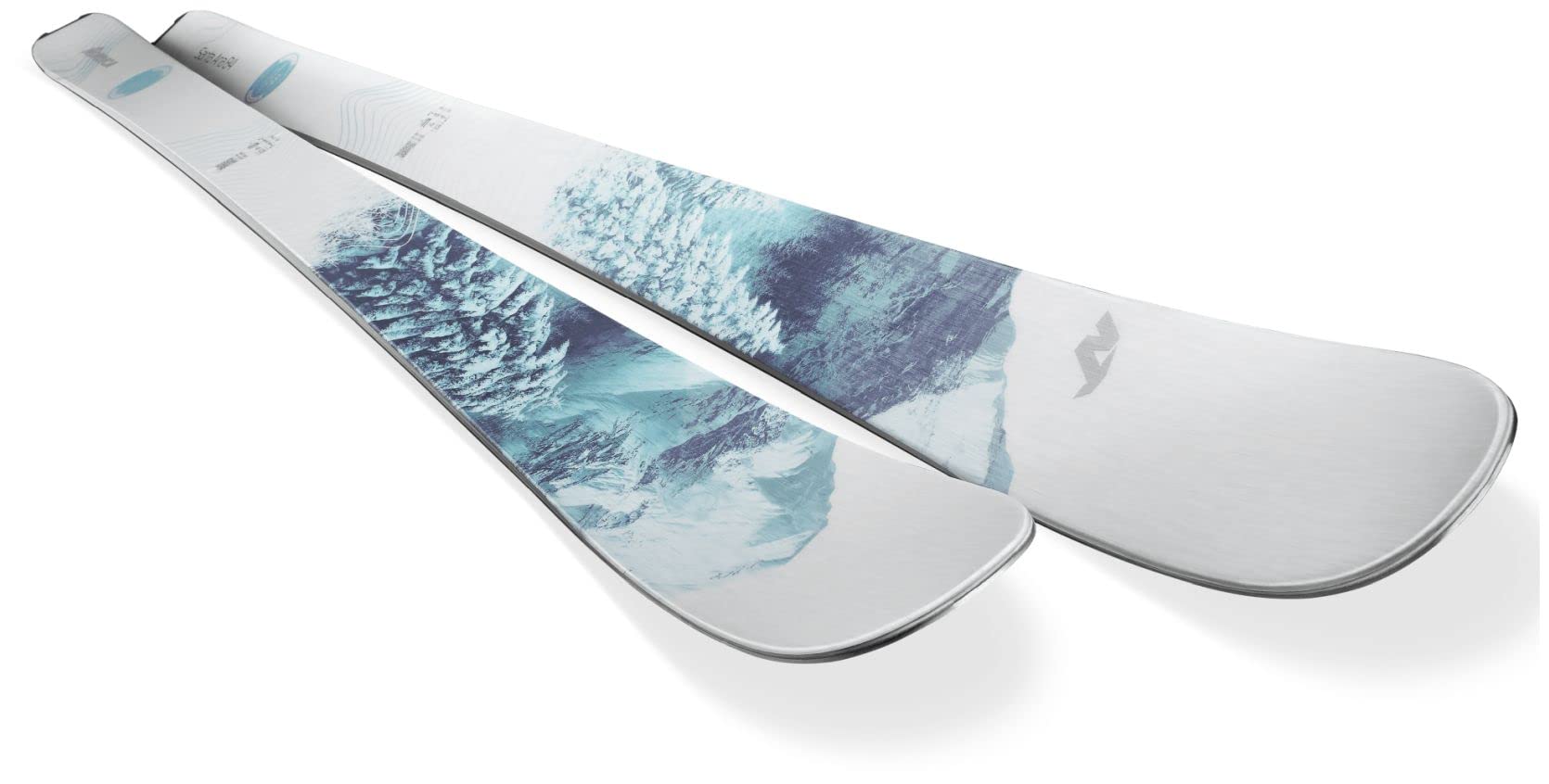 Nordica Women Santa Ana 84 Skis, Color: White/Teal, 158 (0A232200001)