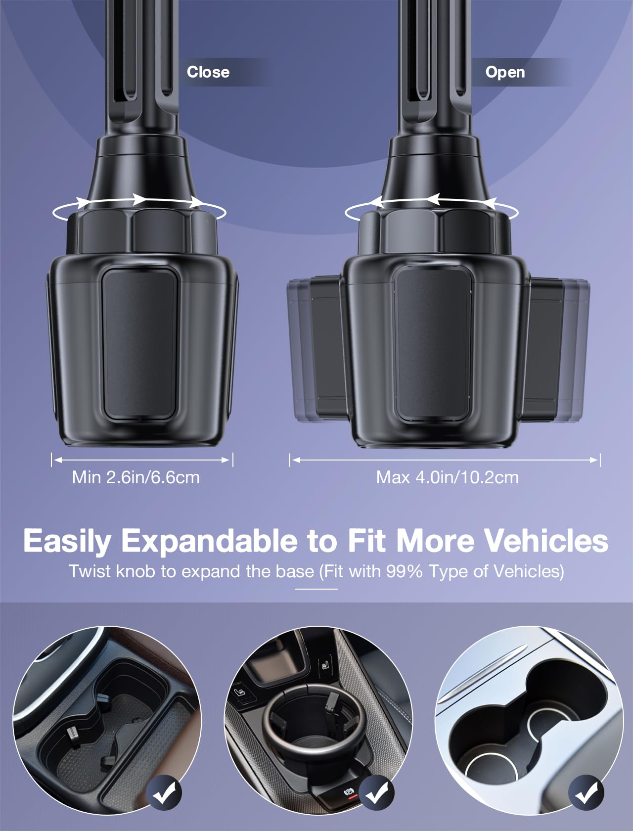MOKPR for MagSafe Car Mount Charger- Wireless Car Charger Magnetic Cup Holder Phone Mount-Colorful LED HandsFree Magnet Car Charger for iPhone 15/14/13/12 Series