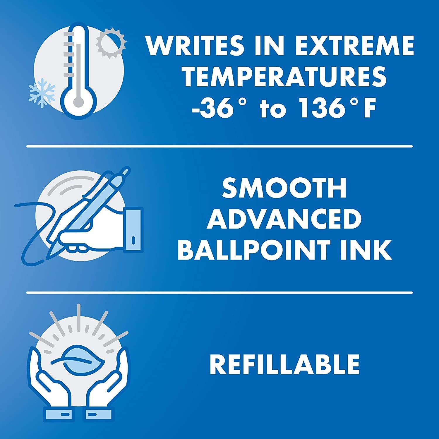 PILOT Acroball Colors Advanced Ink Refillable & Retractable Ball Point Pens, Medium Point, Black Ink, 6 Pack