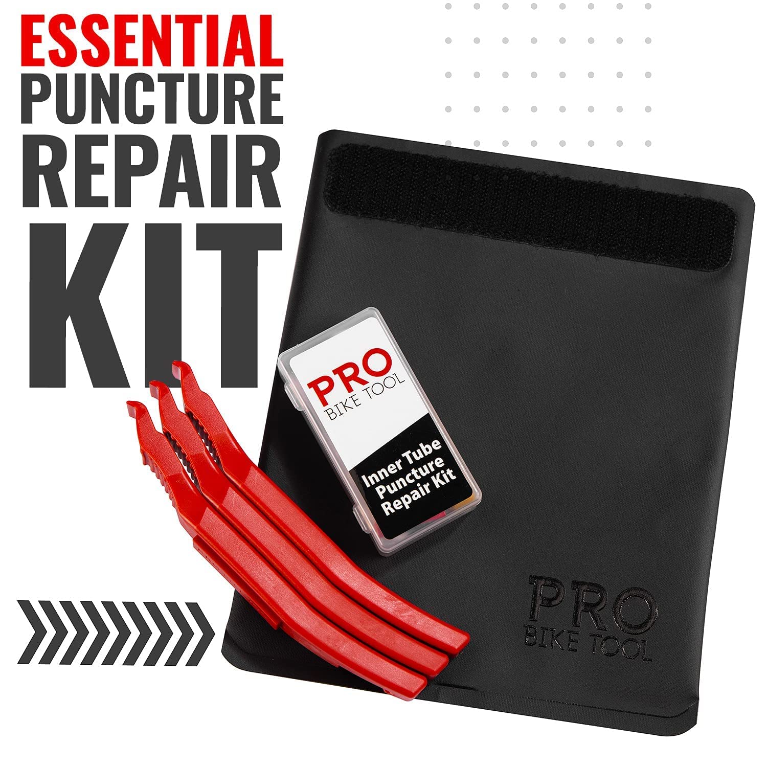 PRO BIKE TOOL Puncture Repair Kit Set & Bicycle Multitool
