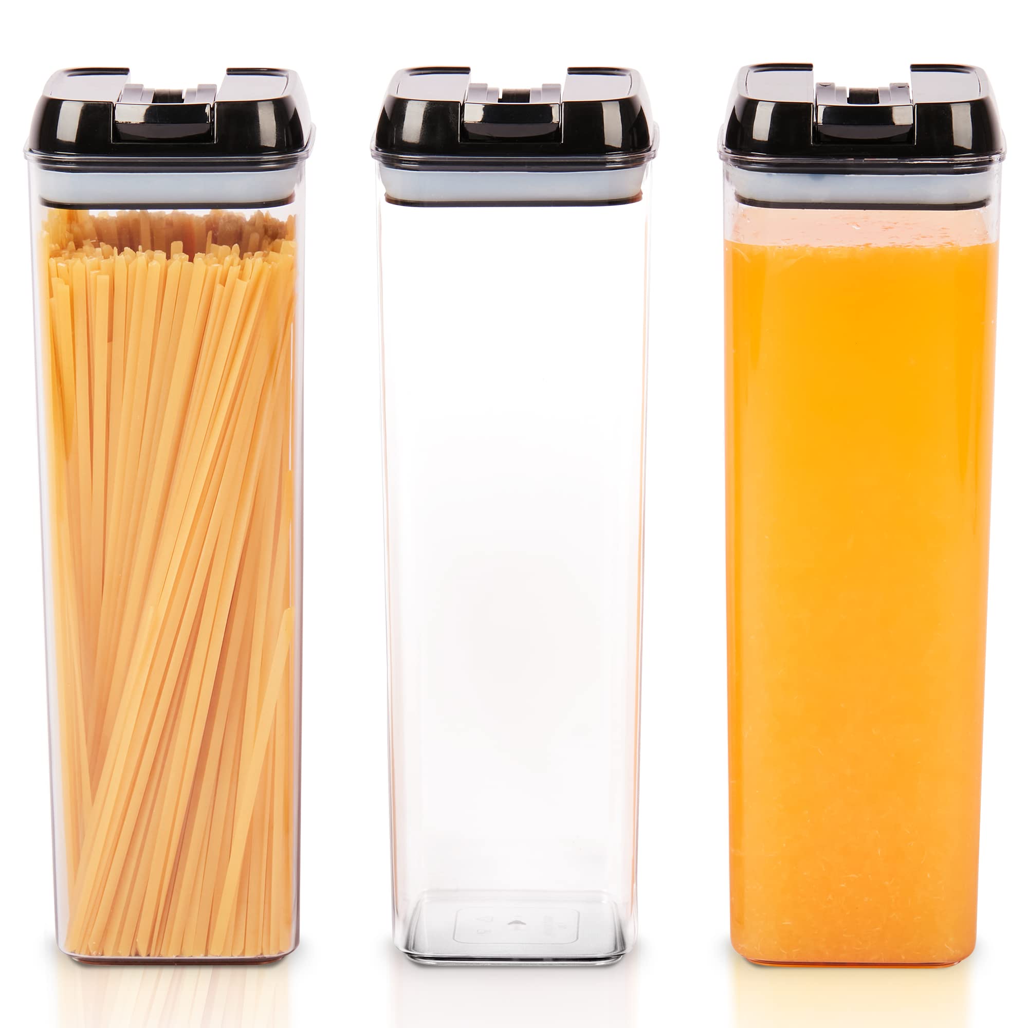 RedWoodBest Airtight Food Storage Containers Durable Food Containers to Keep Food Fresh β Tidy Your Kitchen Using Our Pantry Storage β Airtight Containers for Organizing - 3pc set