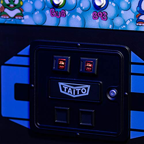 Numskull Quarter Arcades Bubble Bobble Collector's Edition Mini Arcade - 1/4 Scale Authentic Wooden Replica, Original ROM, Rechargeable Battery & 3W Speakers for Retro Enthusiasts