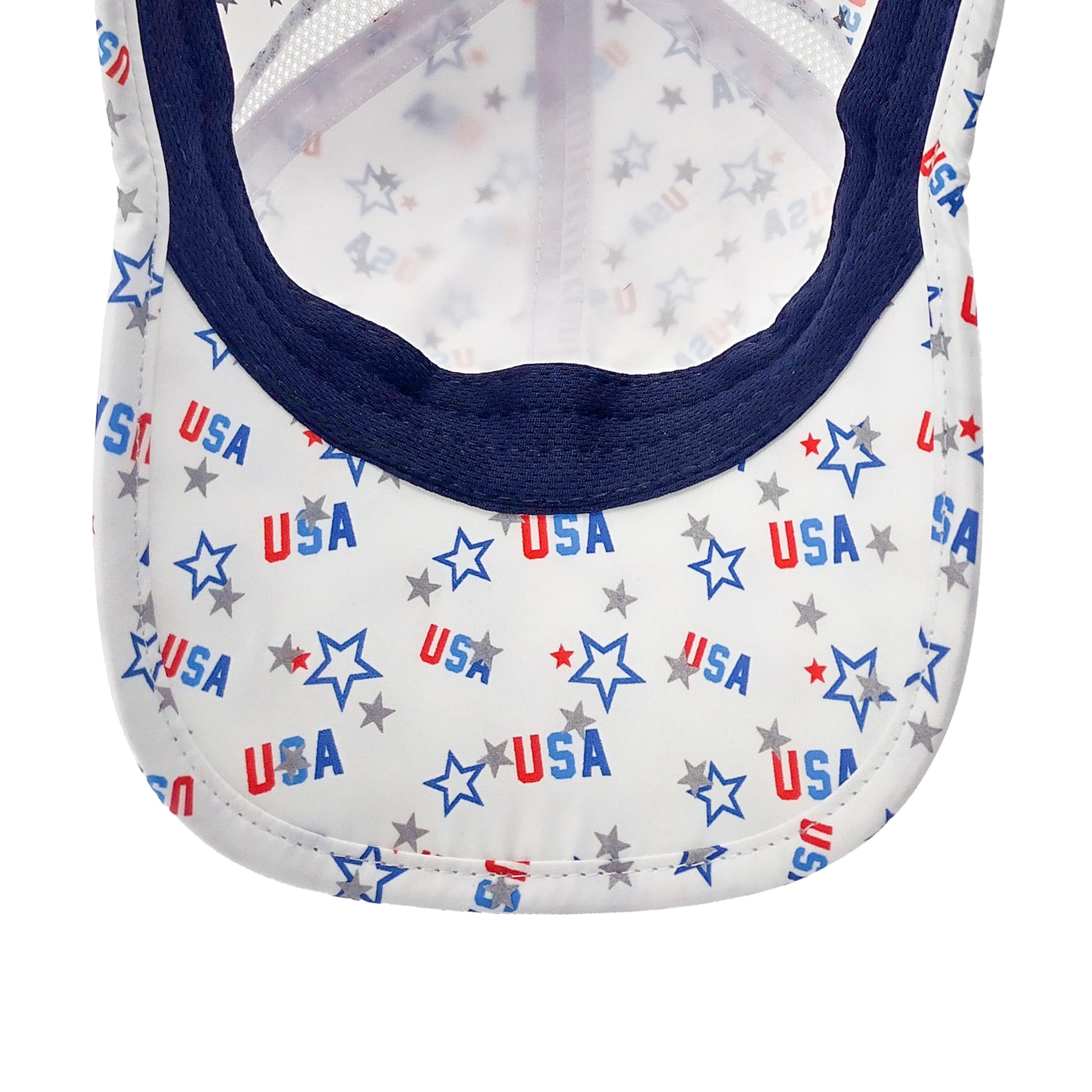 Sprints Race Day Performance Running Cap | The Lightweight, Quick Dry, Sport Hat, One Size, Unisex (USA Flash Reflective)