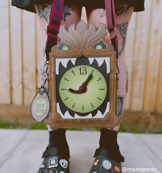 Loungefly Disney Haunted Mansion Grandfather Clock Crossbody Bag