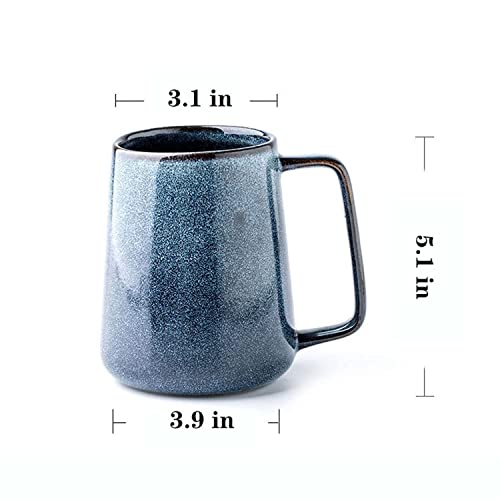 Large Ceramics Coffee Mugs,24 OZ,Large Handle Design,Extra Large Tea and Coffee Cup for Office and Home,Microwave And Dishwasher Safe(Color:24 oz blue)