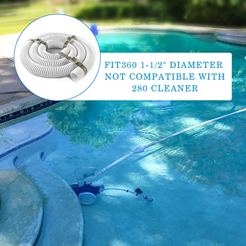 Ximoon Replacement for Po'laris Pool Cleaner Parts 9-100-3102 6-Ft Cuffless Feed Hose Fit Po'laris Pool Cleaner 360 1-1/2" Diameter
