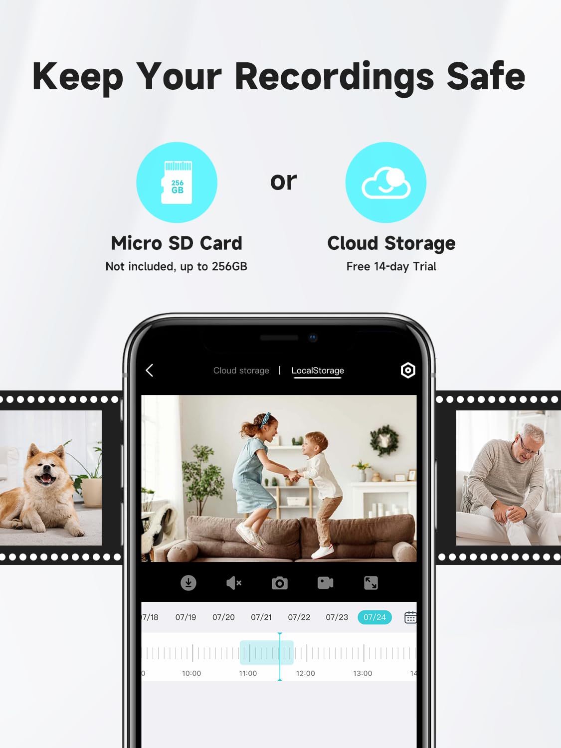JAIOT WiFi Indoor Security Camera, Pet Camera with Phone APP, Pan/Tilt Wireless Cameras for Home Security 360, Smart Camera with Motion Detection, 2-Way Audio, Siren,Work with Alexa