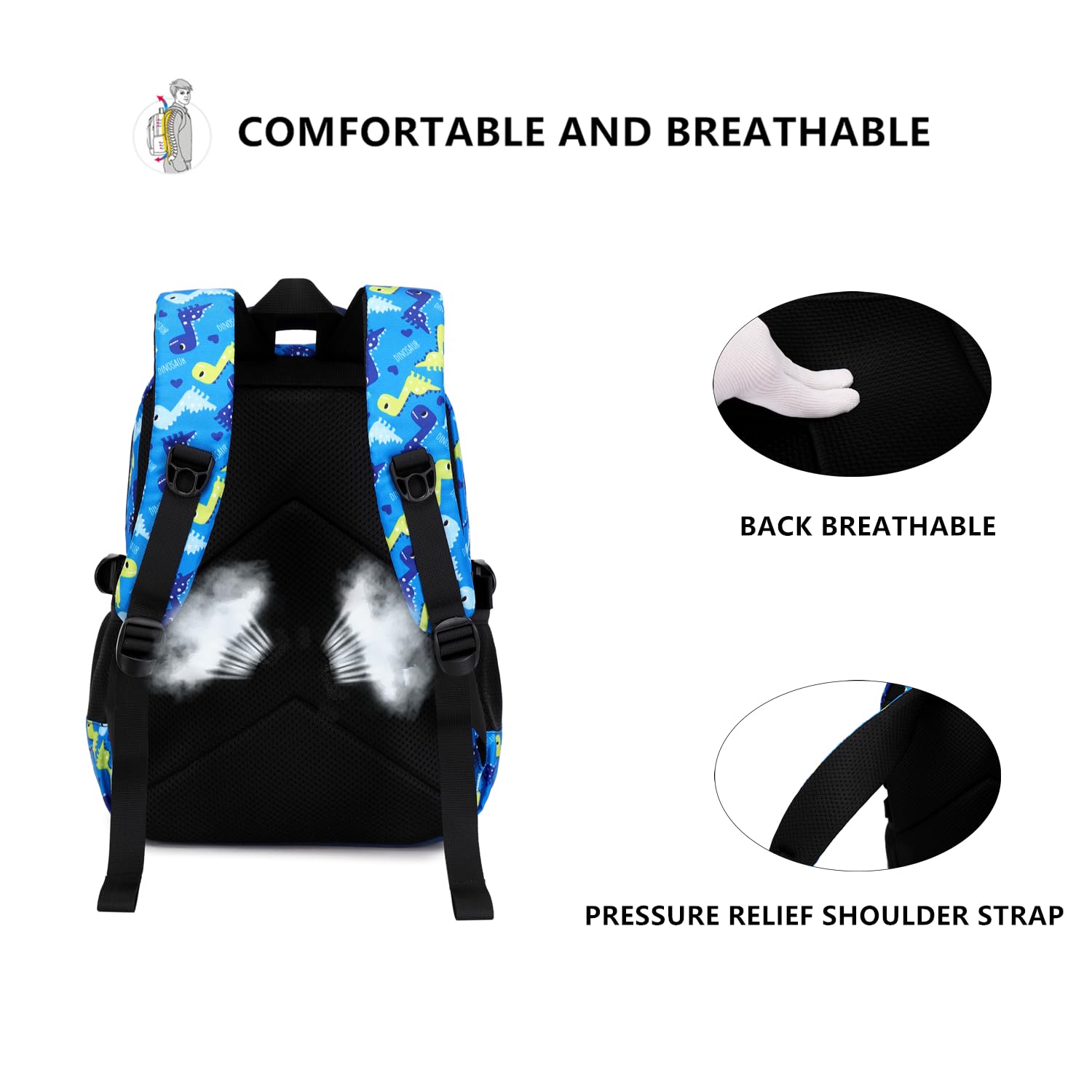 Lmwzh Backpack For Boys Kindergarten Preschool Elementary School Bags Kids Bookbag Waterproof Durable Blue(2023 Model)