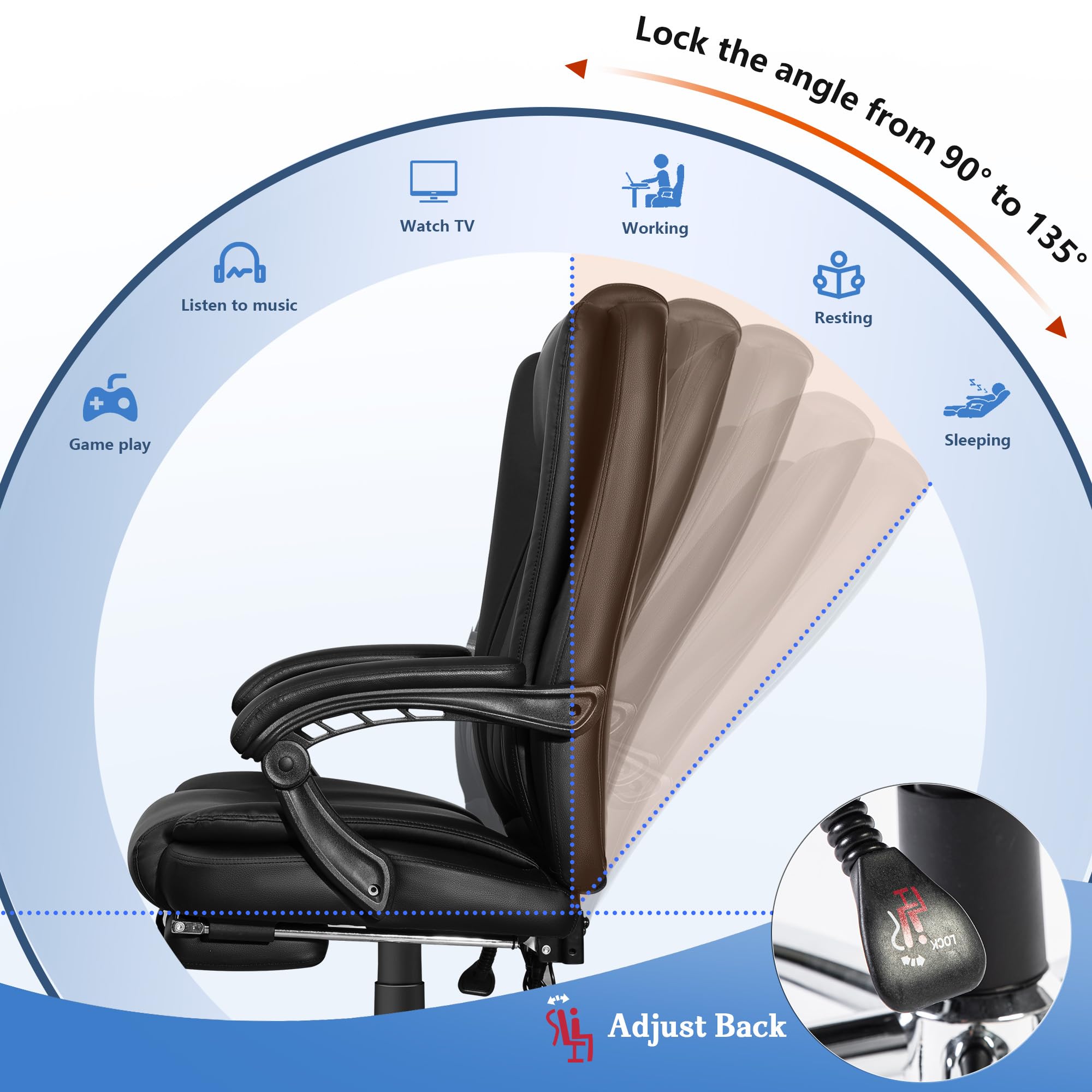 jamege Vibrating Massage Office Chair