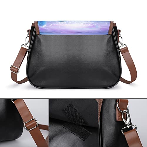 Pod of Lovable Dolphin Women's Vintage Crossbody Shoulder Bag Leather Handbags Small Purse