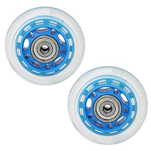 Mosichi 62mm Skate Wheels, Transparent Silent Mute Caster Wheel Luggage Cart Trolley Skate Accessory Blue