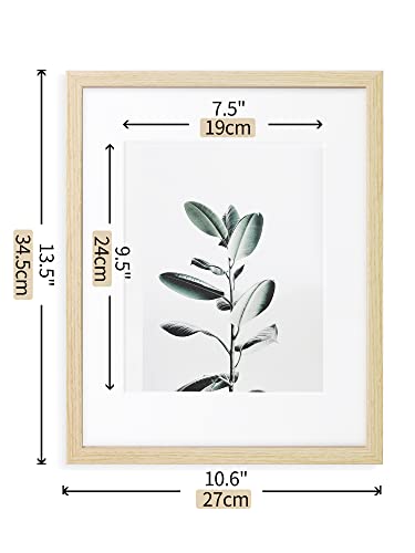 SUMGAR 8x10 Picture Frame with Mat Display Pictures, ๐ก๐ฎ๐๐๐ฟ๐ฎ๐น ๐ข๐ฎ๐ธ ๐ช๐ผ๐ผ๐ฑ 11x14 Photo Frame ๐ฆ๐ถ๐บ๐ฝ๐น๐ฒ ๐ณ๐ผ๐ฟ ๐ง๐ฎ๐ฏ๐น๐ฒ๐๐ผ๐ฝ ๐๐ฒ๐๐ธ Gallery Wall Mounted Display Set of 2
