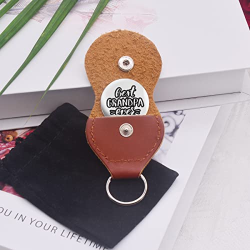 to My Grandpa Pocket Hug Token Gift, Long Distance Relationship Keepsake Stainless Steel Double Sided,Pocket Hug Token Gift for Grandpa from Grandchild - Best Grandpa Ever