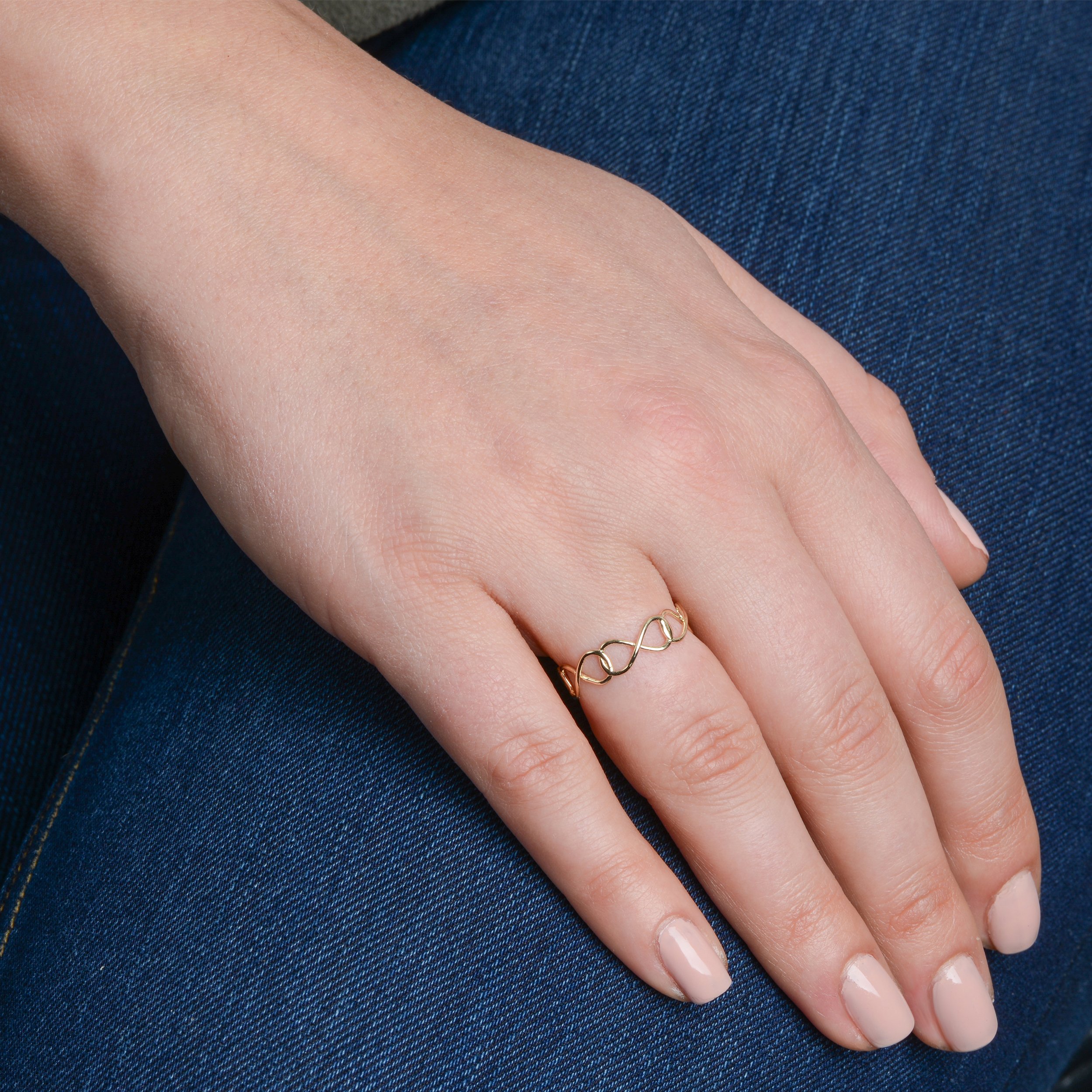 Kooljewelry 14k Yellow Gold Infinity Ring (size 5)