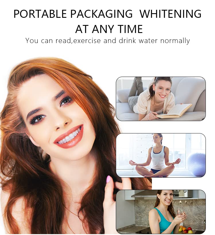 Teeth Whitening Strips for Non-Sensitive Professional Effect Teeth Whitening of 28 Whitener Strips (14 Treatments) (White Transparent)