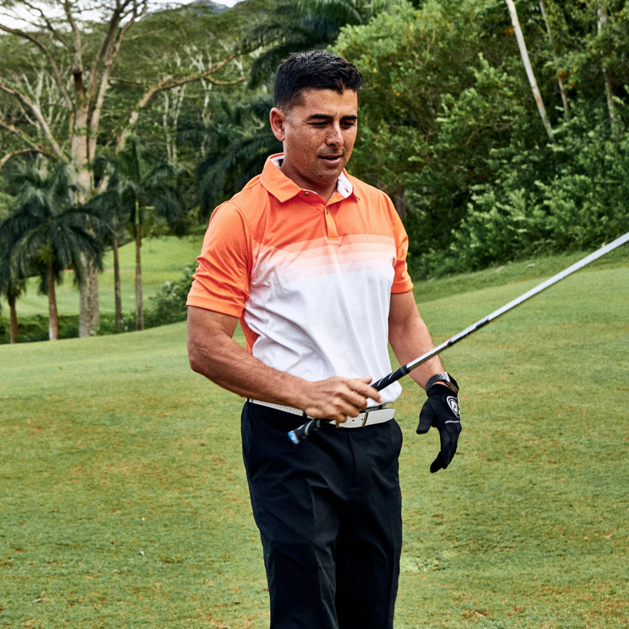 Pin High Men's Performance Golf Polo Shirt, Modern Fit Golf Shirt, Dry-Fit Short Sleeve Polo