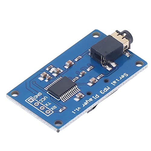 Uxsiya Music Play Board Accessory, 3.2-5.2V DC MP3 Module Simple Operation Adjustable Volume for Leonardo