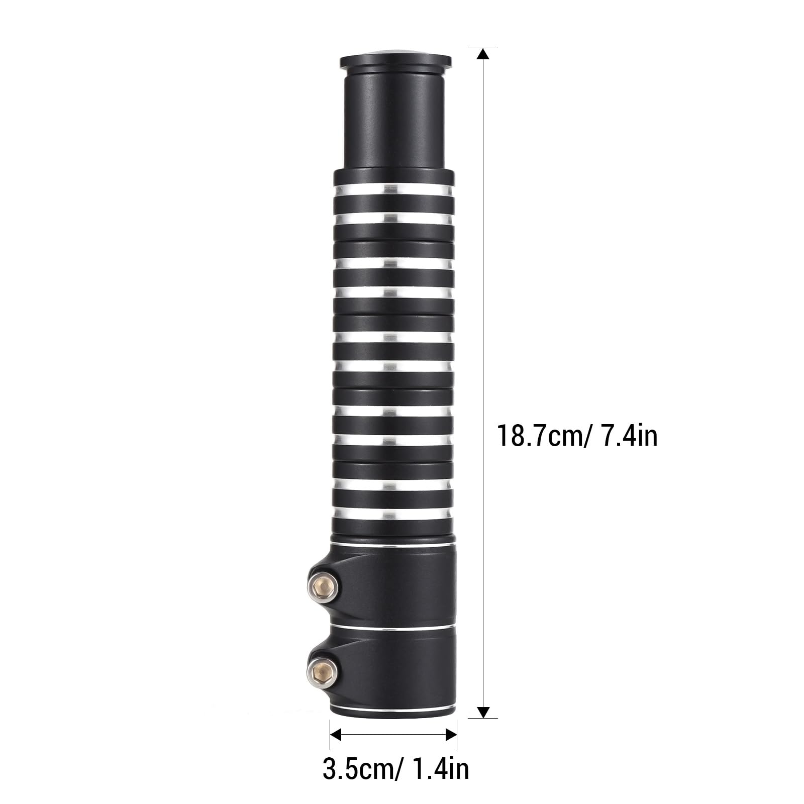 LIXADA Bike Stem Riser, Bike Fork Stem Extender, Handlebar Riser Adapter, Suitable for Mountain Bike, Road Bike, MTB, ect.(Aluminium Alloy, Adjustable, Black)