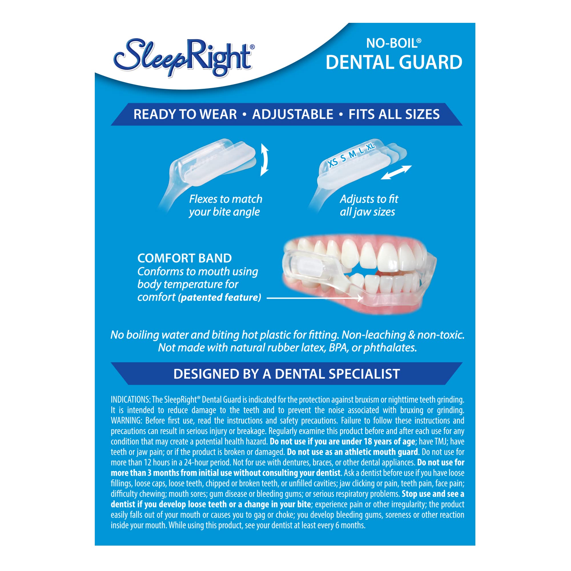 SleepRight Select-Comfort Dental Guard (New Version) - Sleeping Teeth Guard β Mouth Guard to Prevent Teeth Grinding