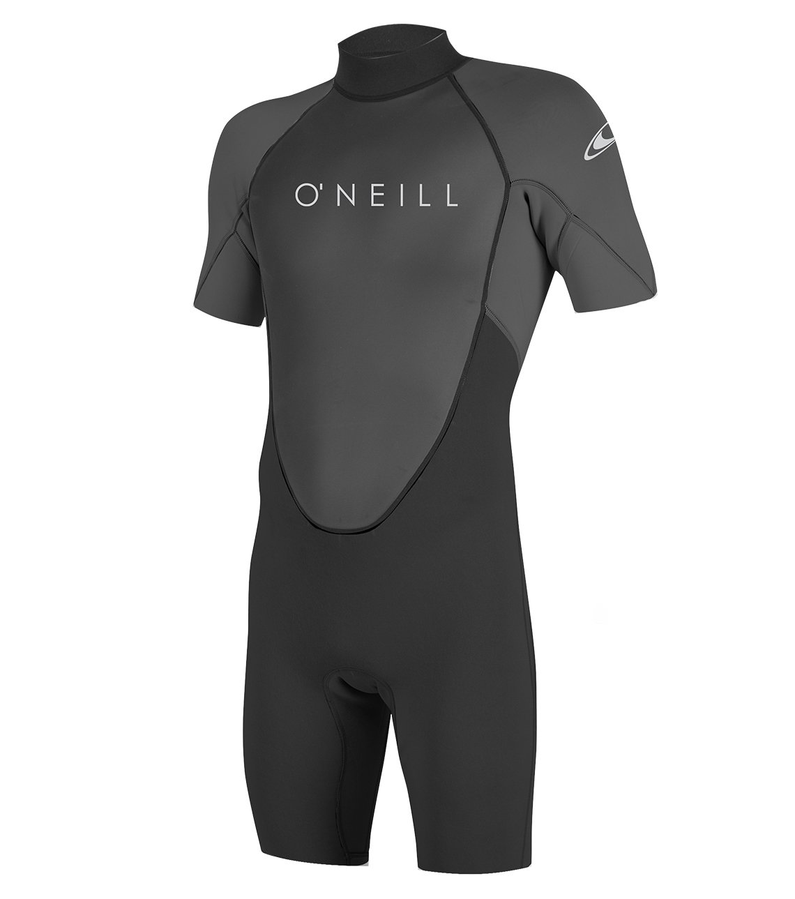 O'Neill Men's Reactor-2 2mm Back Zip Short Sleeve Spring Wetsuit, Black/Abyss, Small