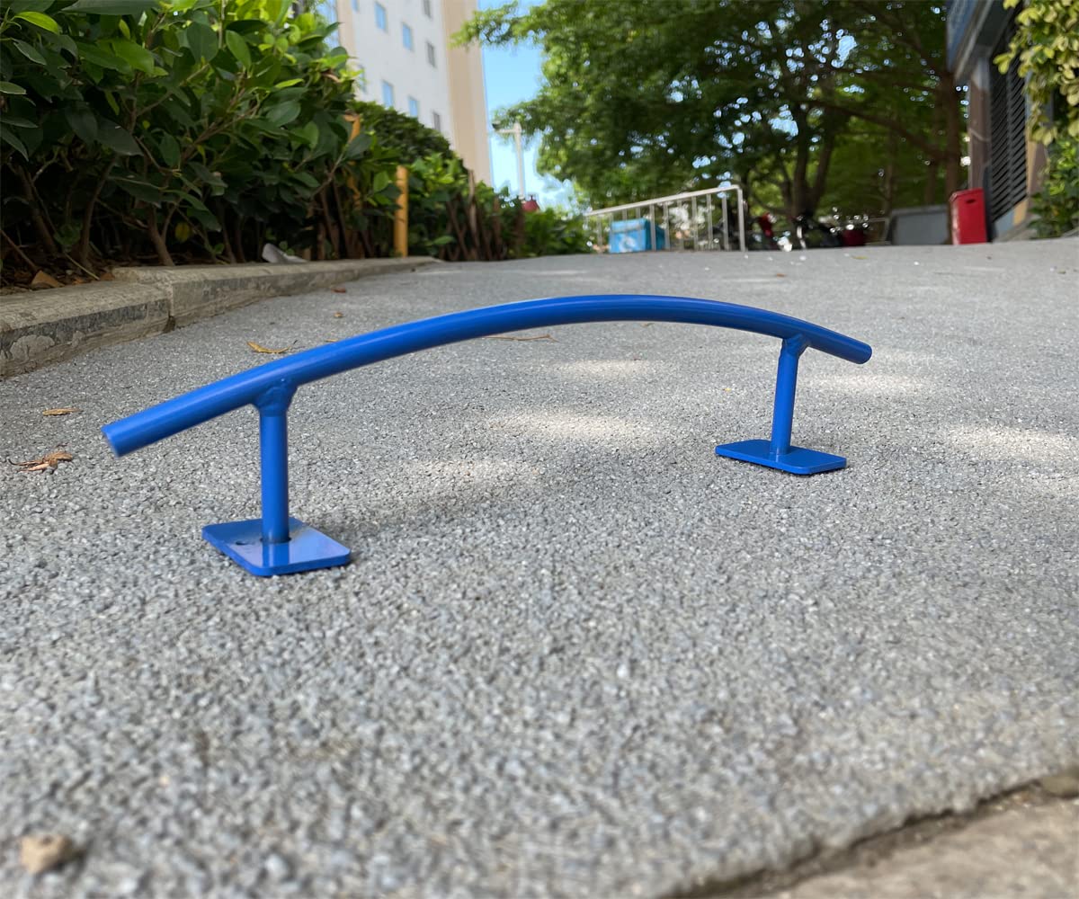 Puerkasito Fingerboard Obstacles Fingerboard Rail Metal for Tech Decks and Pro Fingerboard Obstacles Ramp (Dark Blue)