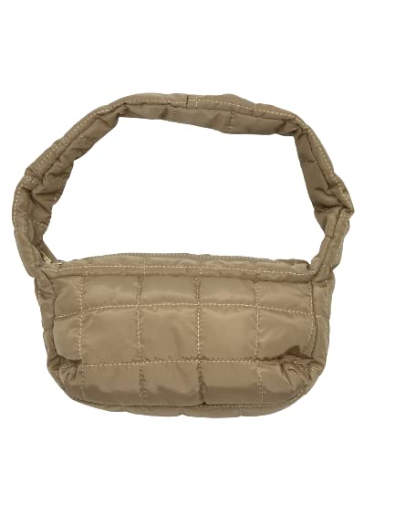 Puffer purse Shoulder Bag Handbag Women Feather Padded Ladies Quilted Shopper Bag (Blue)