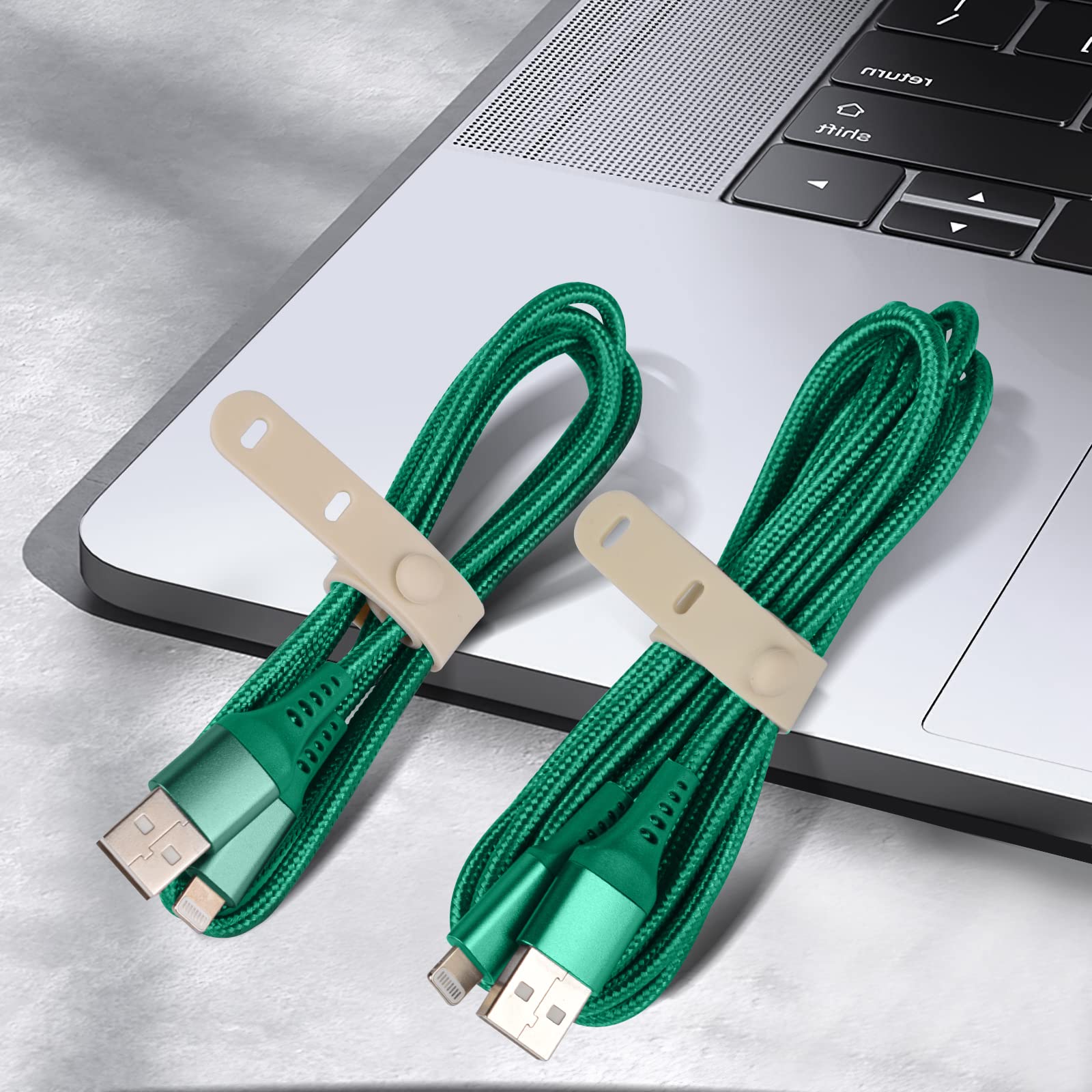 XHSJUG 2 Pack 3.3/6.6FT Apple MFi Certified USB A Cable for Lightning Charger Cable Fast Charging Cord Compatible for iPhone 14/13/12/11/X/Max/8/7/6/6S/5/SE/Plus/iPad (Silicone, Yellow)