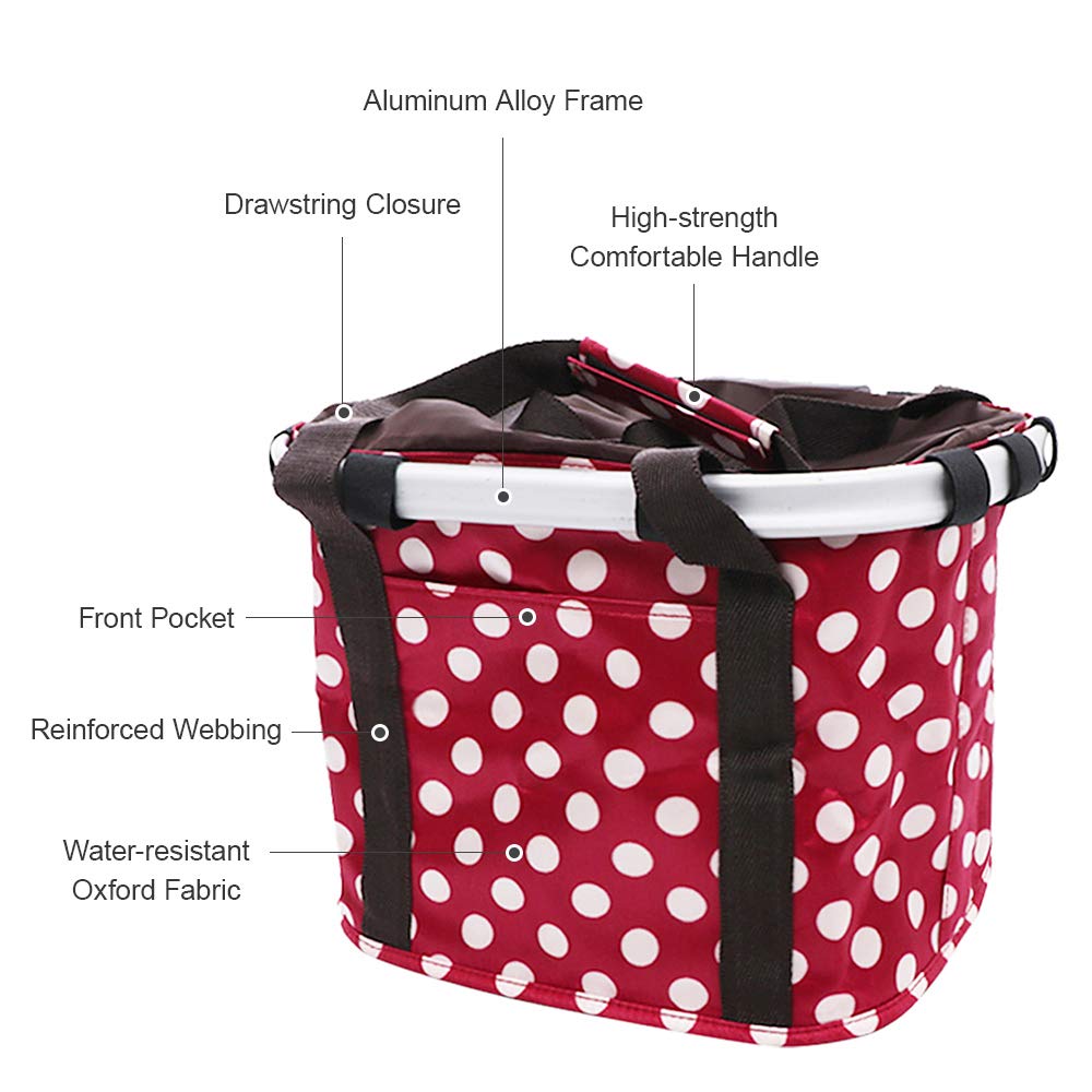 Lixada Dog Bike Basket Bicycle Handlebar Front Basket Small Dog Bike Basket FrontAdult Bike Basket