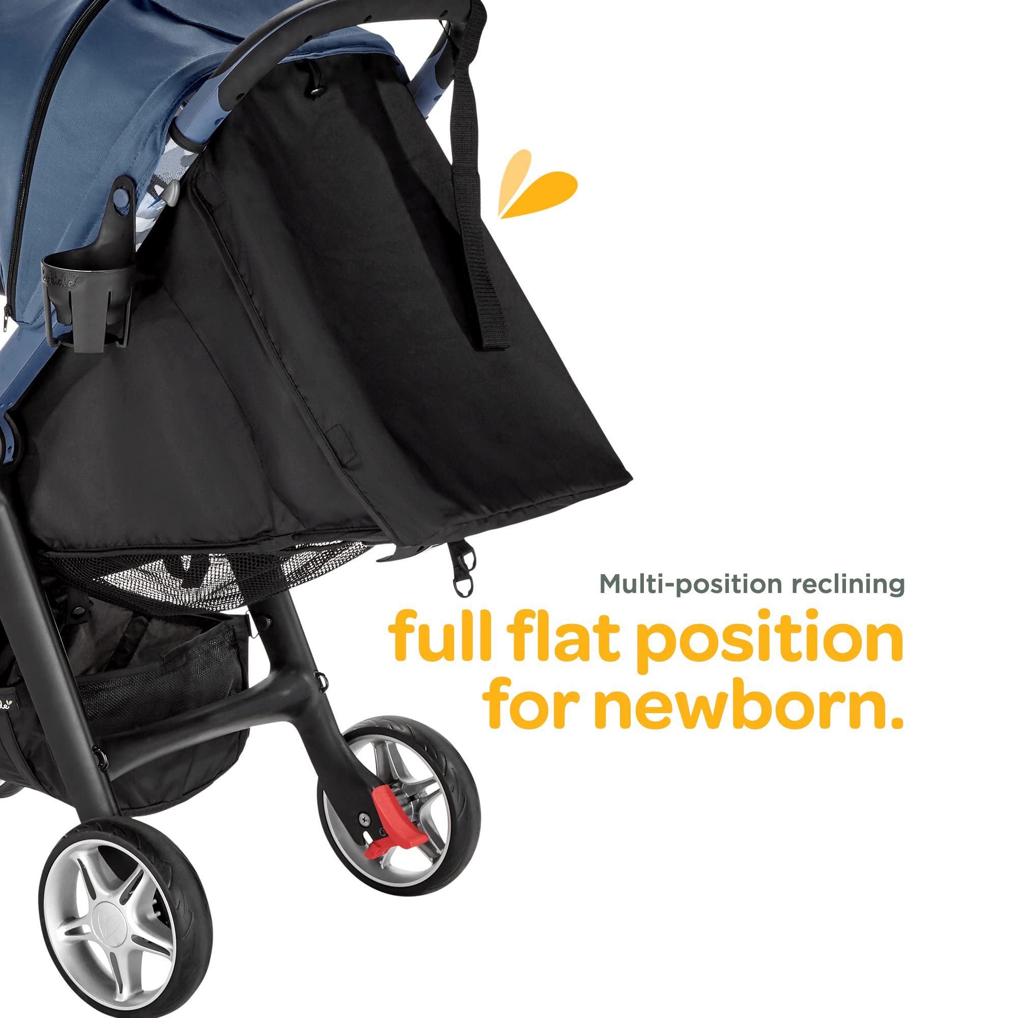 Larktale chit chat plus | Lightweight Full-Featured Stroller for Newborns and Toddlers | Compact Folding Stroller for Travel Featuring Eco-Friendly Materials and One-Handed Steering, Cottlestone Cream