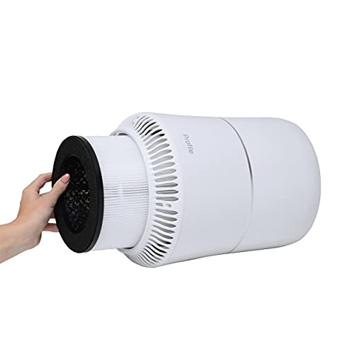 Profile Air Purifier | Removes Allergens, Odors & Other Impurities | Complete With Air Quality Sensor for Auto Fan Adjustment & Child Lock | Low Volume | Perfect for Small Rooms | White
