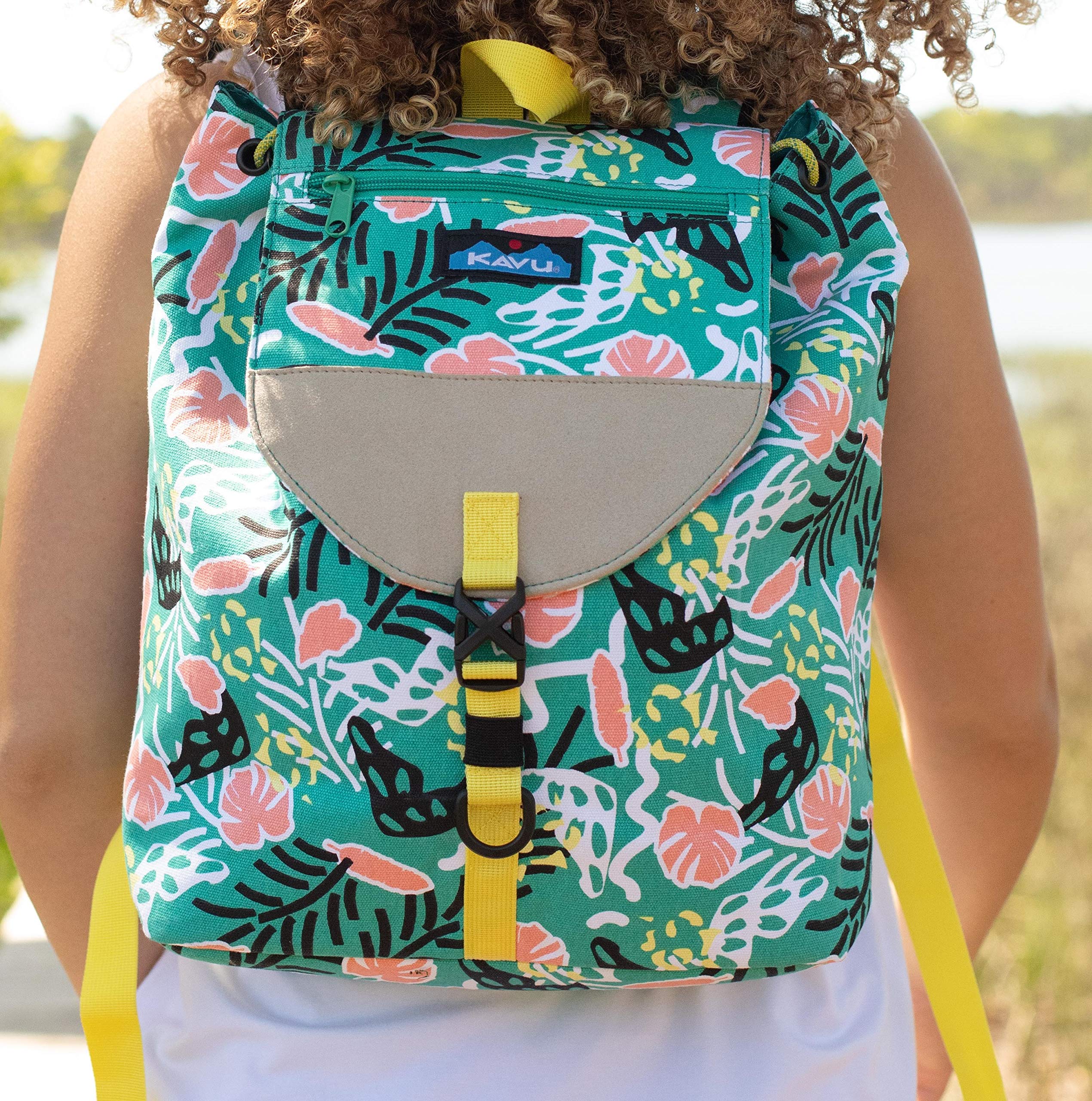 KAVU Satchel Pack Rucksack Travel, Hiking Backpack - Jungle Party