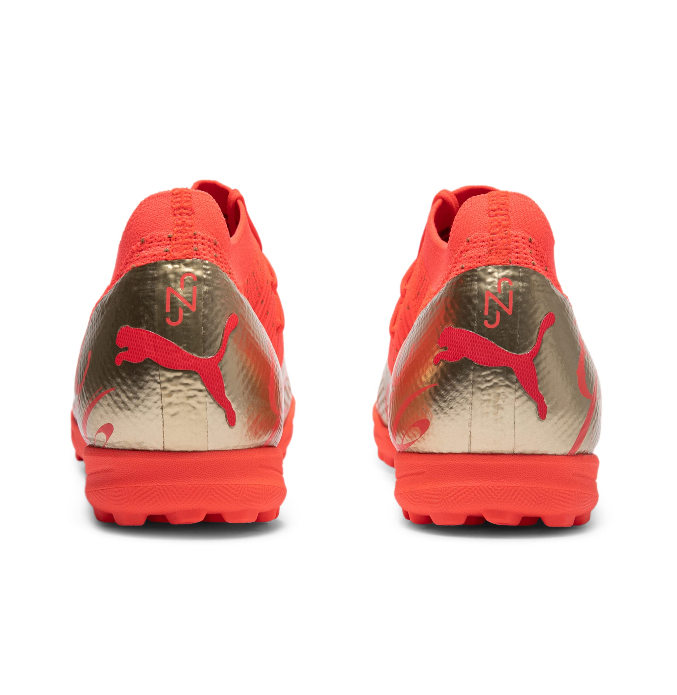 Puma Future Z 3.4 Neymar Jr. Turf Training Sneaker, Fiery Coral-Gold, 3 US Unisex Big Kid