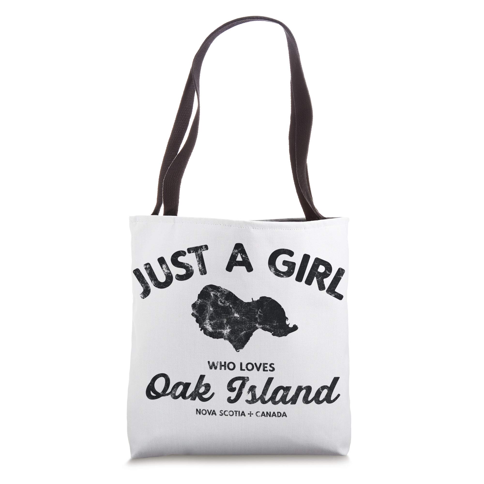 Oak Island Just A Girl Womens Vintage Treasure Map Gift Tote Bag