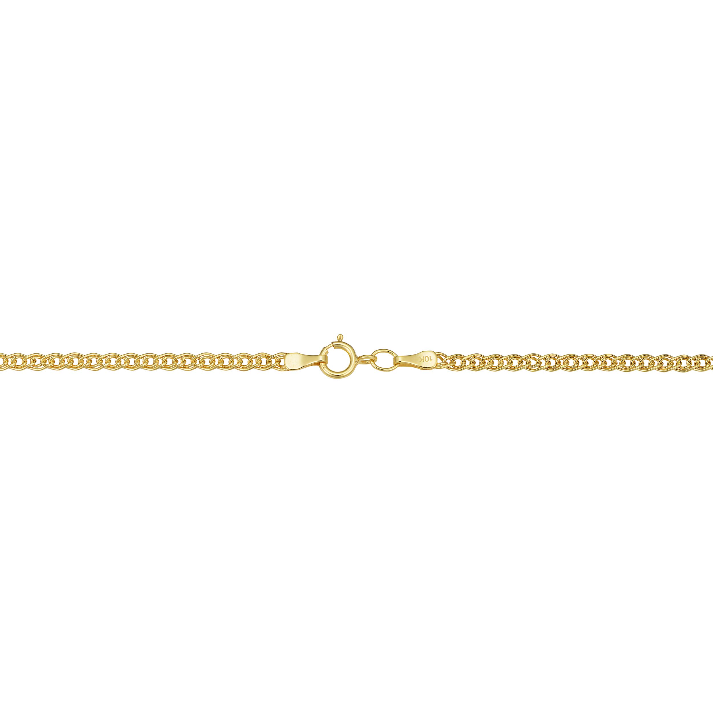 Kooljewelry 10k Yellow Gold Hollow Inner Link Bracelet (2.3 mm, 7 inch)