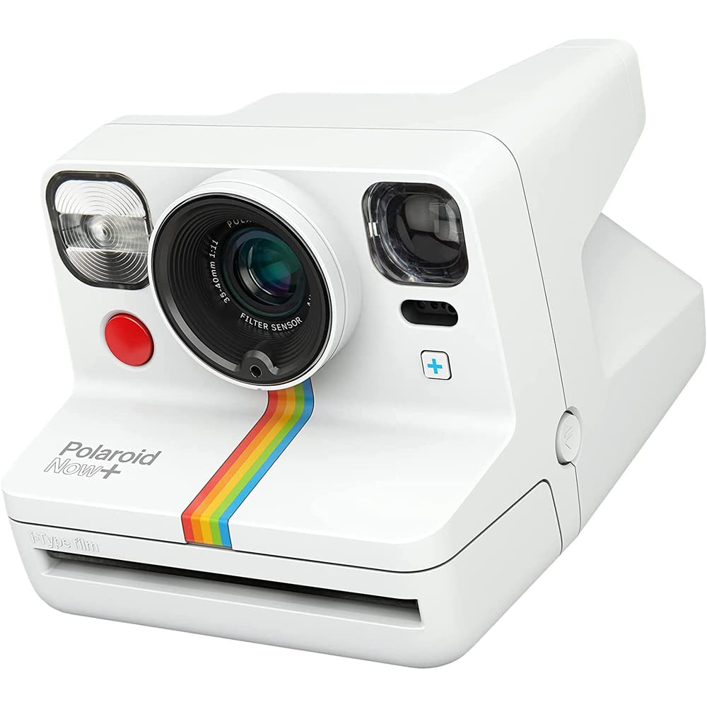 Polaroid Originals PRD9062 NOW+ Instant Camera, White with Lens Filter Set Bundle with Deco Photo Camera Bag