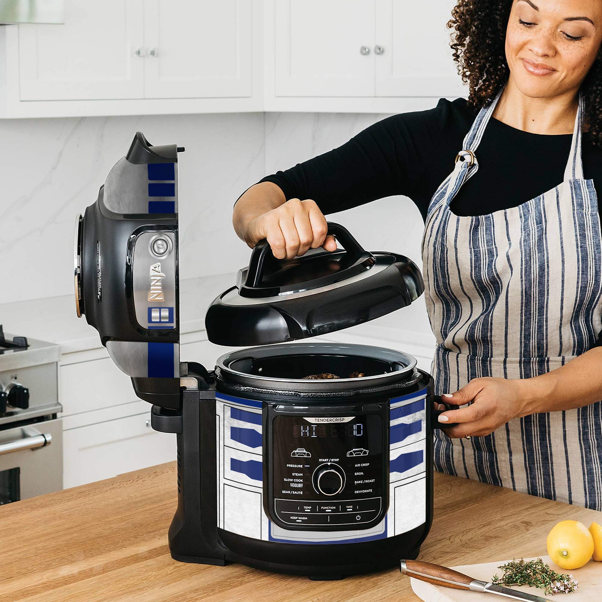 KRAFT'D Wrap for Ninja Foodi 8 Quart - QT Accessories Cover Sticker - Wraps fit Deluxe Cooker Mdl: FD402 LP3 | Droid Star