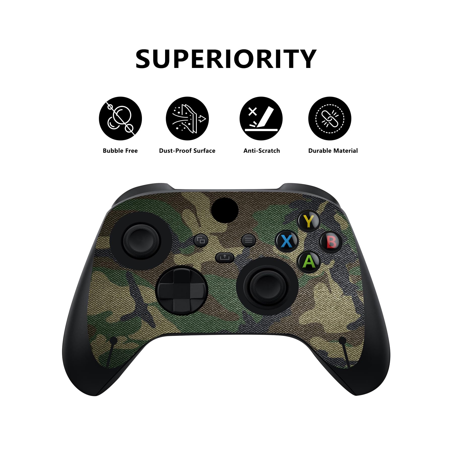 PlayVital Impression US Flag Custom Vinyl Skins for Xbox Core Wireless Controller, Wrap Decal Cover Stickers for Xbox Series X Console Controller