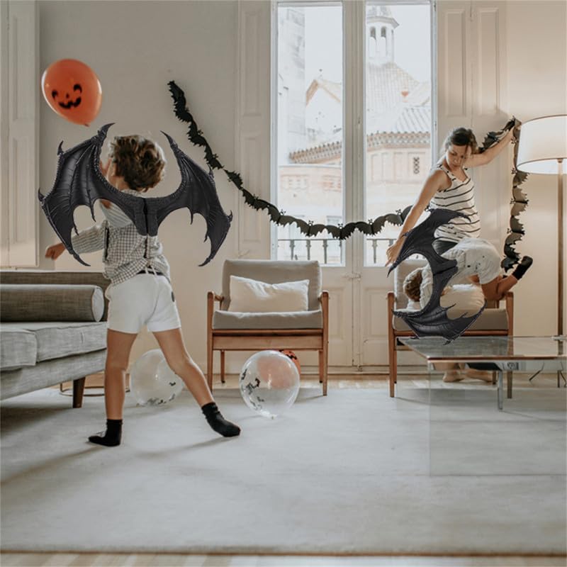 KiMooGarden Dragon Wings Costume Kids Cosplay Wings Dinosaur Tail Mask Halloween Dragon Costume (Pink Set, 3 Piece)