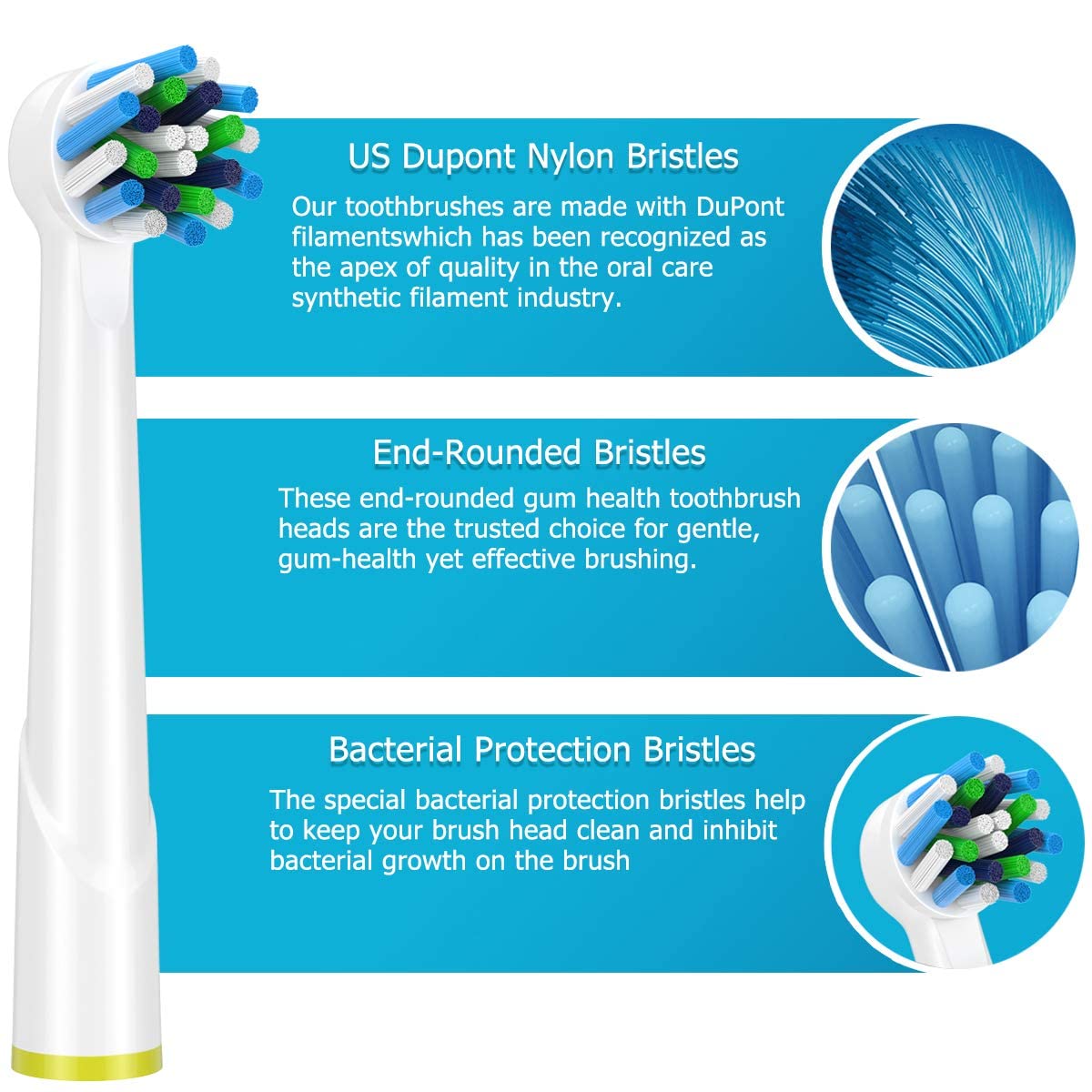 Koboks ITECHNIK Replacement Heads Compatible with Oral B Braun, Includes 4 PC Clean, 4 Floss Clean, 4 Cross Clean & 4 White Clean from ITECHNIK (White)