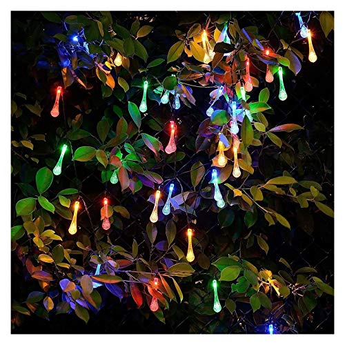 LIUPENGWEI Solar String Lights,20 Lights-400 Lights 5m-52m Outdoor Fairy Light with Shape of Waterdrop/Teardrop/Raindrop Patio Lighting Decor for Home Garden Lights Garden Ghost Light