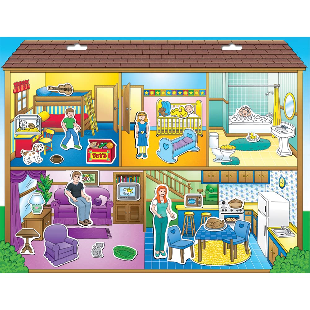 Lauri Create-A-Scene — Doll House Magnetic Playset — Portable Mess-Free Magnet Activities — Creative Fun — For Ages 3+