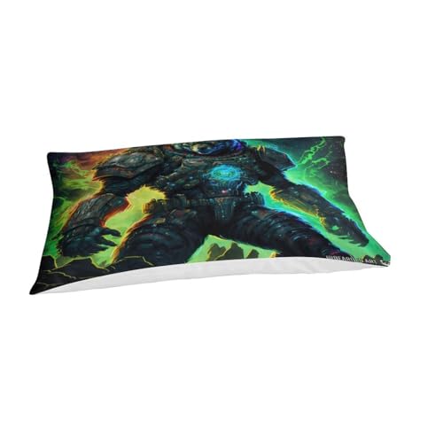 LAHTI Cosmic Space Wolves 3D PrintedSuper Soft Bedding Set Comforter Covers Quilt Cover Duvet Cover with Pillowcases for Childrens and Adults Microfiber 3 Pieces with Zipper Closure Single(135x200cm)