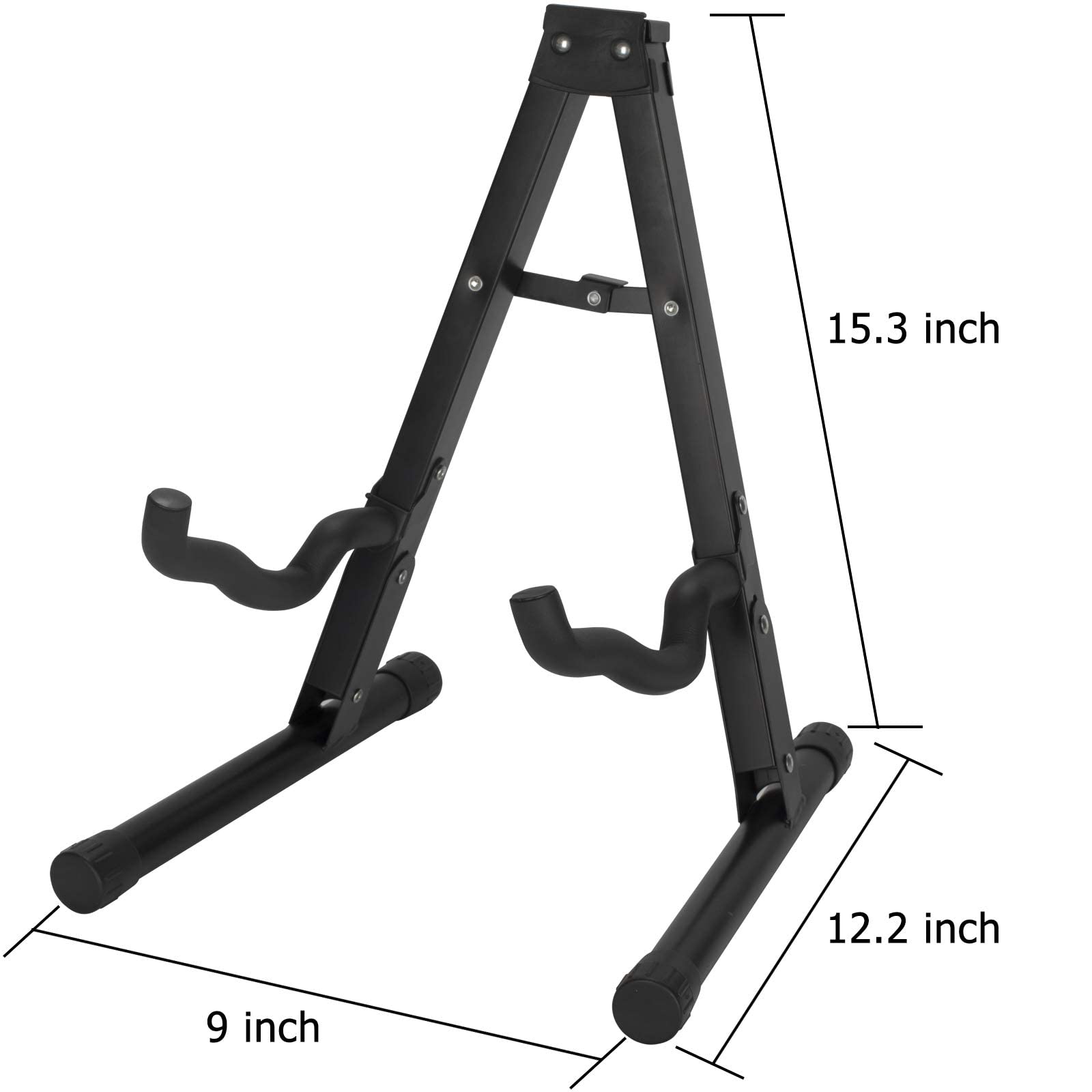 Musmtrull Guitar Stand Acoustic Guitar Stand Holder Foldable A-Frame Guitar Floor Stand for Electric, Classical, Bass, Banjo, Mandolin, Cello - 1 Pack Black