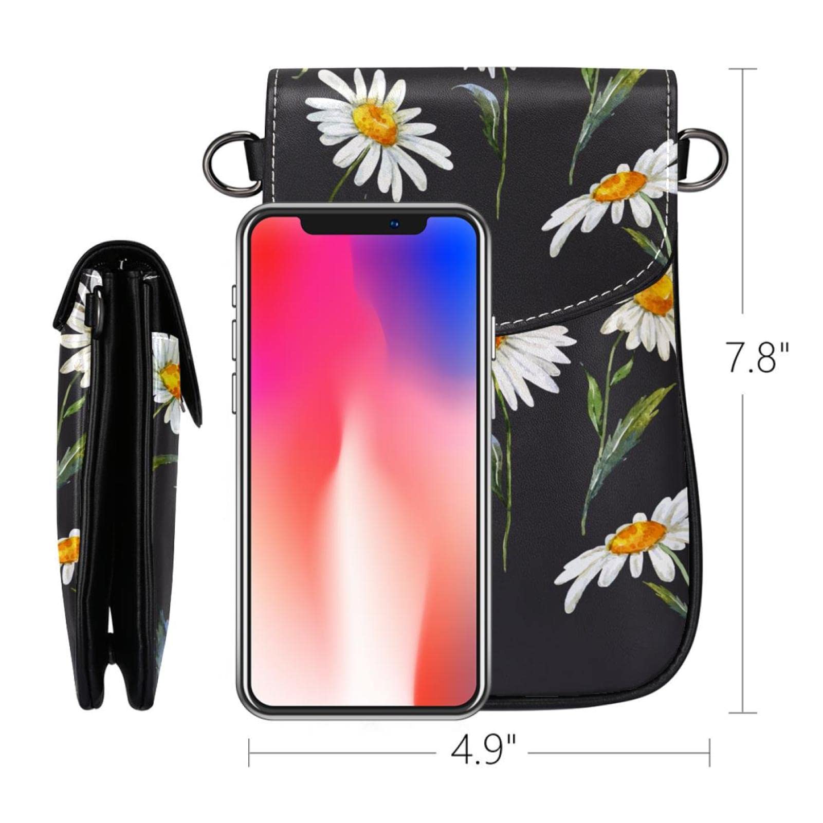 Small Crossbody Cell Phone Purse for Women,daisy,Cellphone Bags Handbags Shoulder Bag Purse