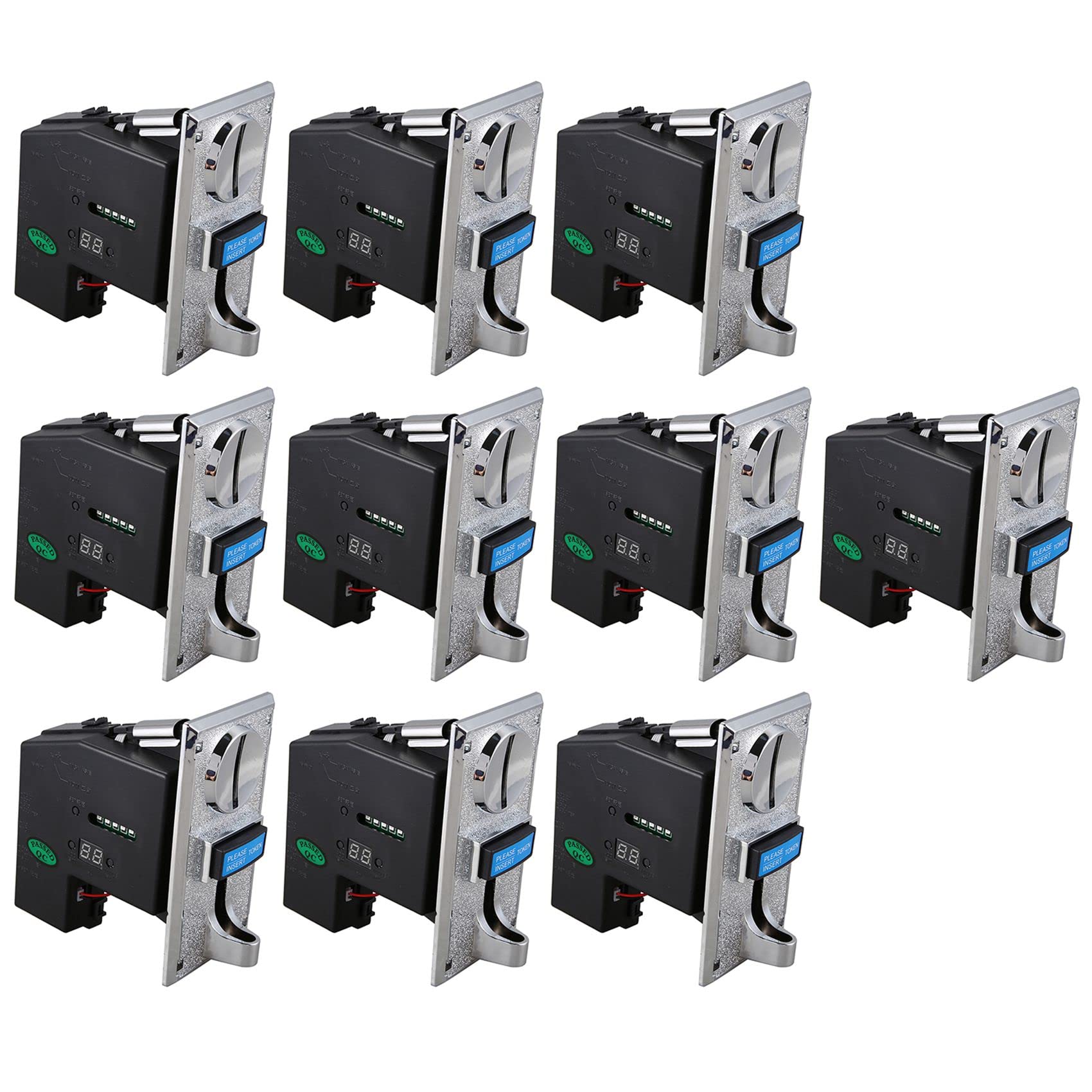 Trjgtas 10X Multi Coin Acceptor Selector for Mechanism Vending Machine Mech Game