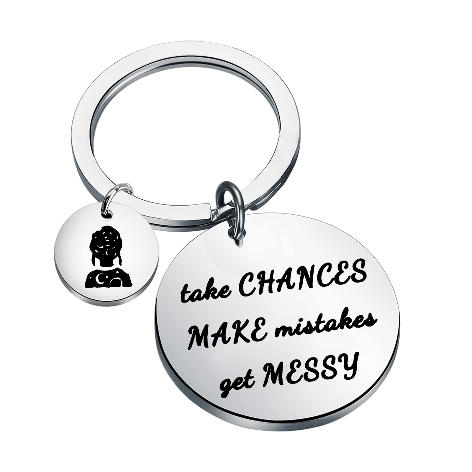Ms Frizzle Quote Keychain Gifts Take Chances Make Mistakes Get Messy Movie Inspired Gift (take CHANCES US)